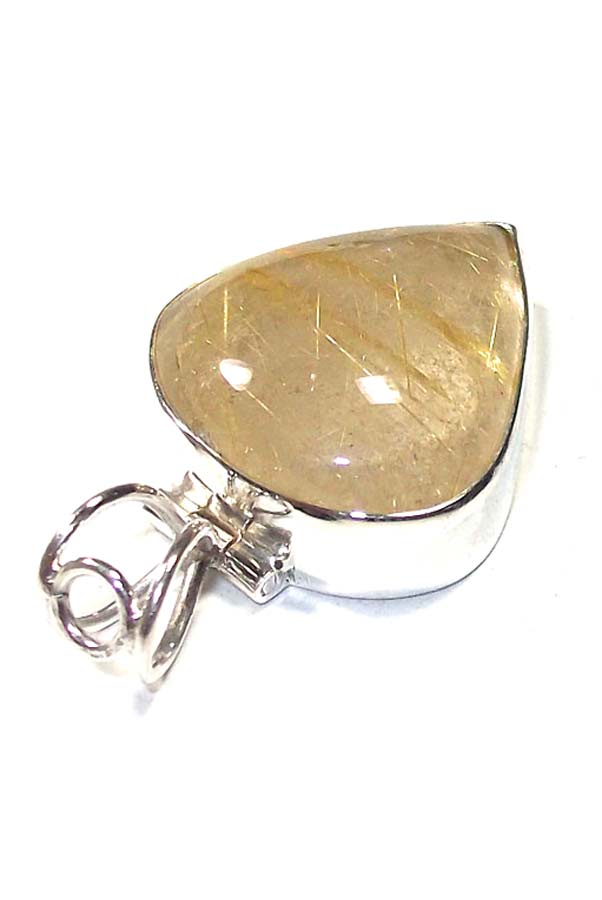 Goud Rutiel hanger zilver, 3 cm, 925 sterling - Happy Spirit